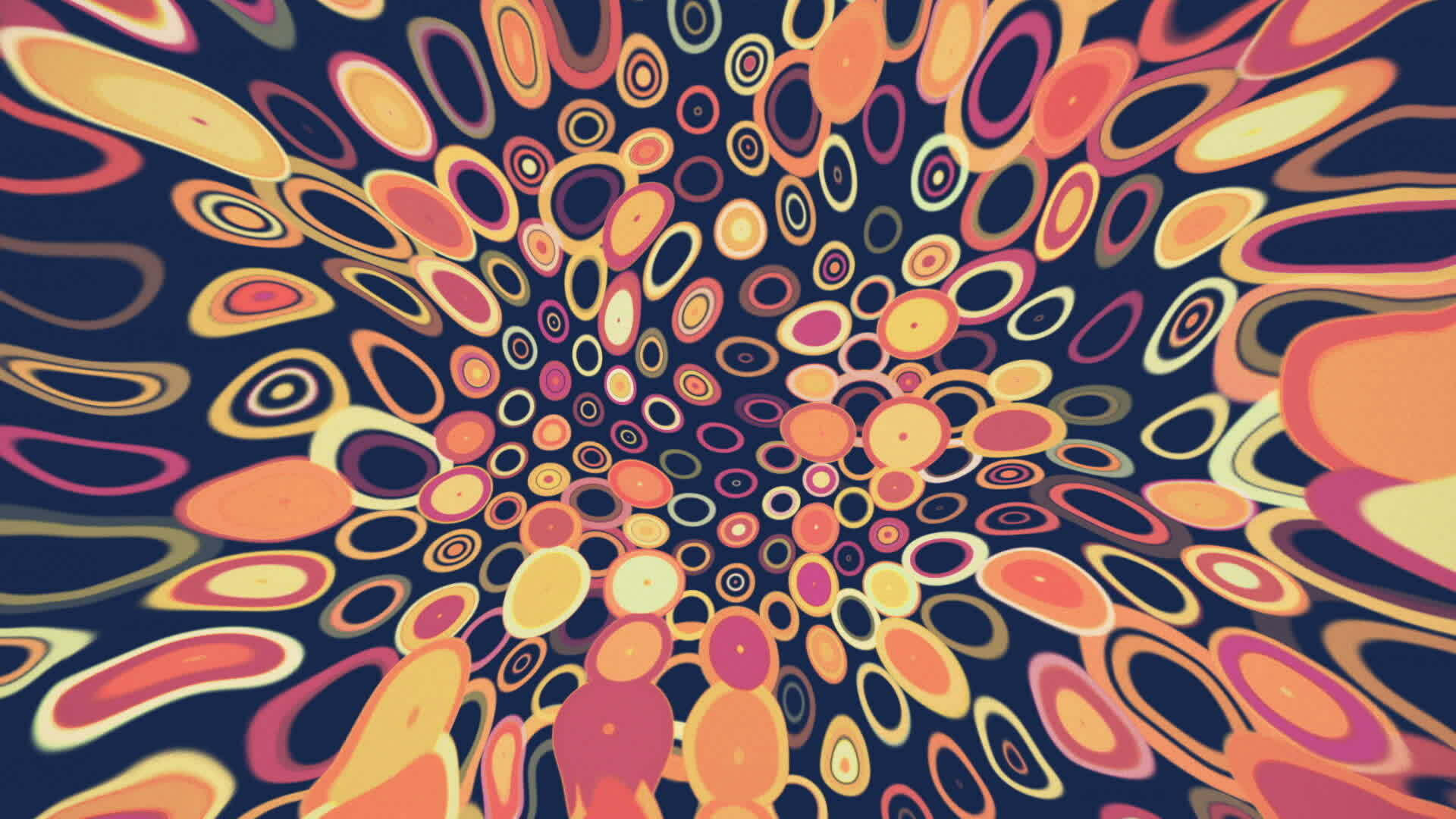Trendy trippy 1970s retro pattern background animation with groovy ...