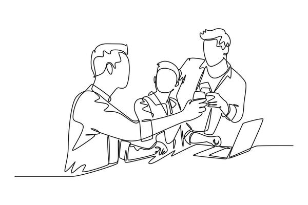 Continuous Line Drawing Team Vector Art Icons And Graphics For Free Download