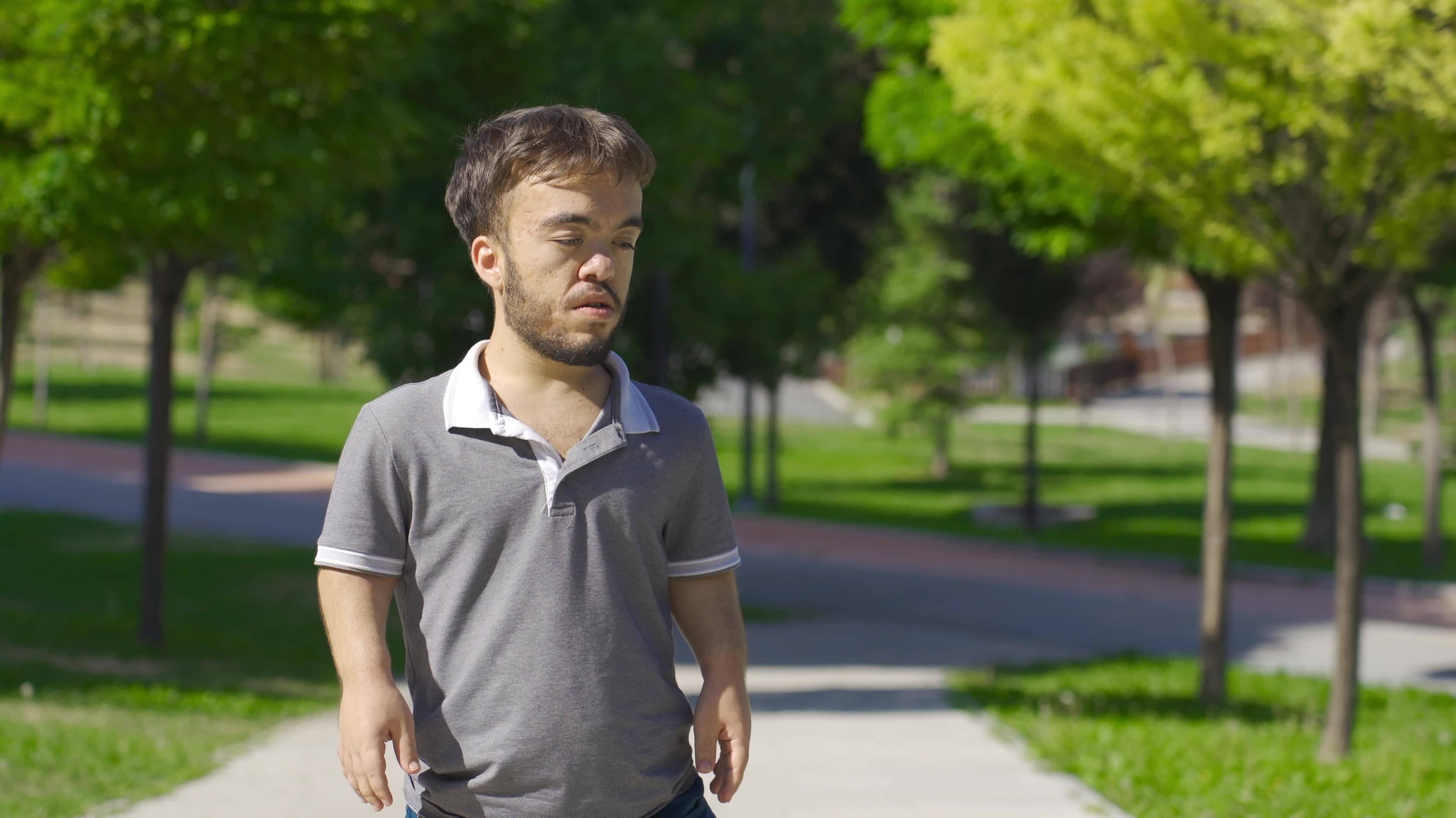 The dwarf young man is having problems in his private life. 33058573 Stock Video at Vecteezy