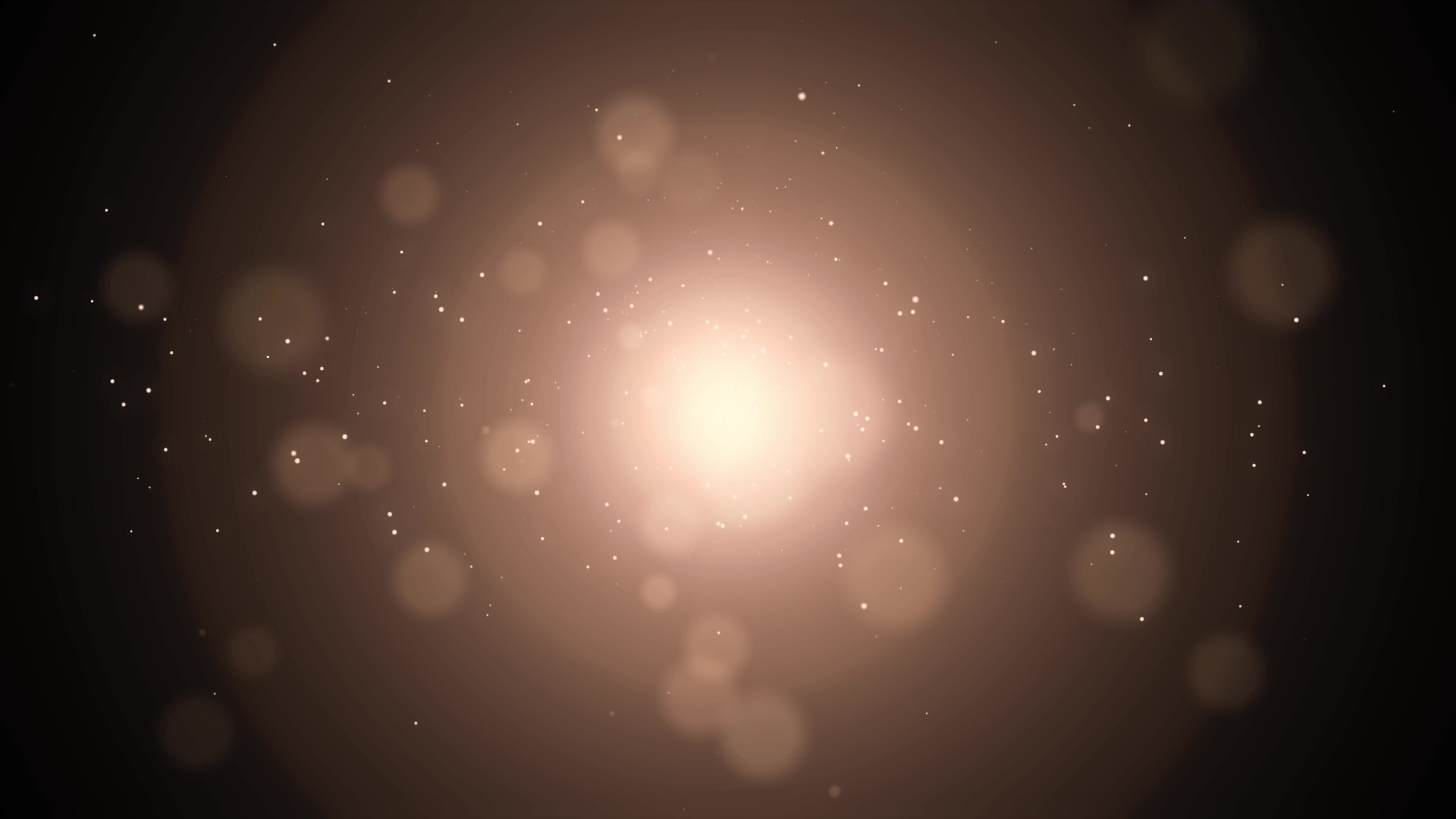 Dust particles falling on black background in Slow Motion Animation. Shiny bokeh Christmas ...