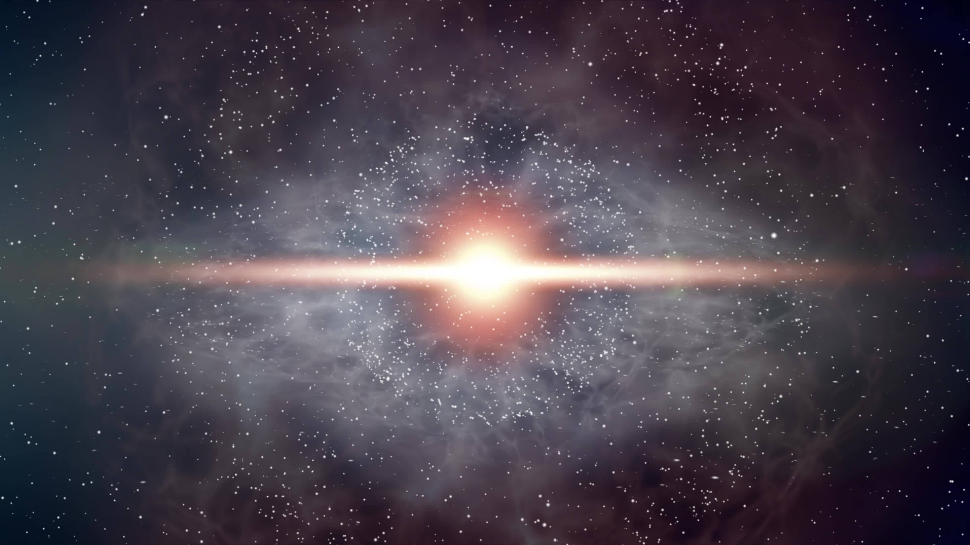 Big Bang in Space, The Birth of the Universe Galaxy 3D Rendering ...