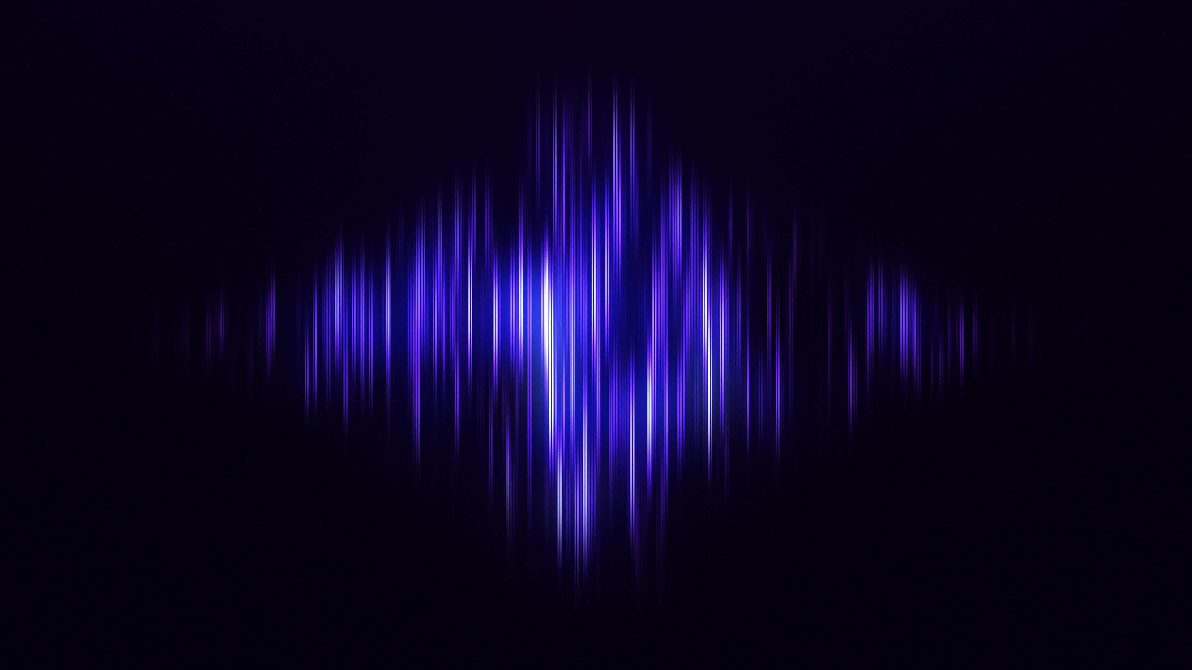 Bright glowing animation visualization of a sound graphic element. Sound graphic equalizer ...