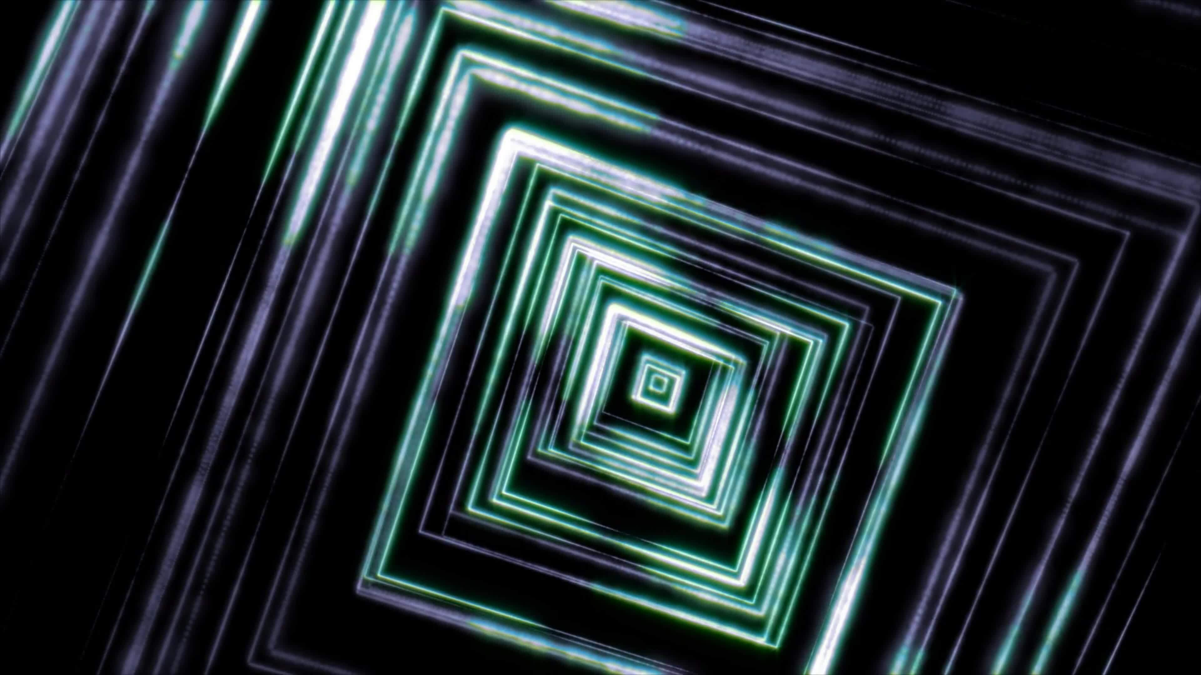 Green glow cube abstract seamless art loop background, abstract motion screen background ...