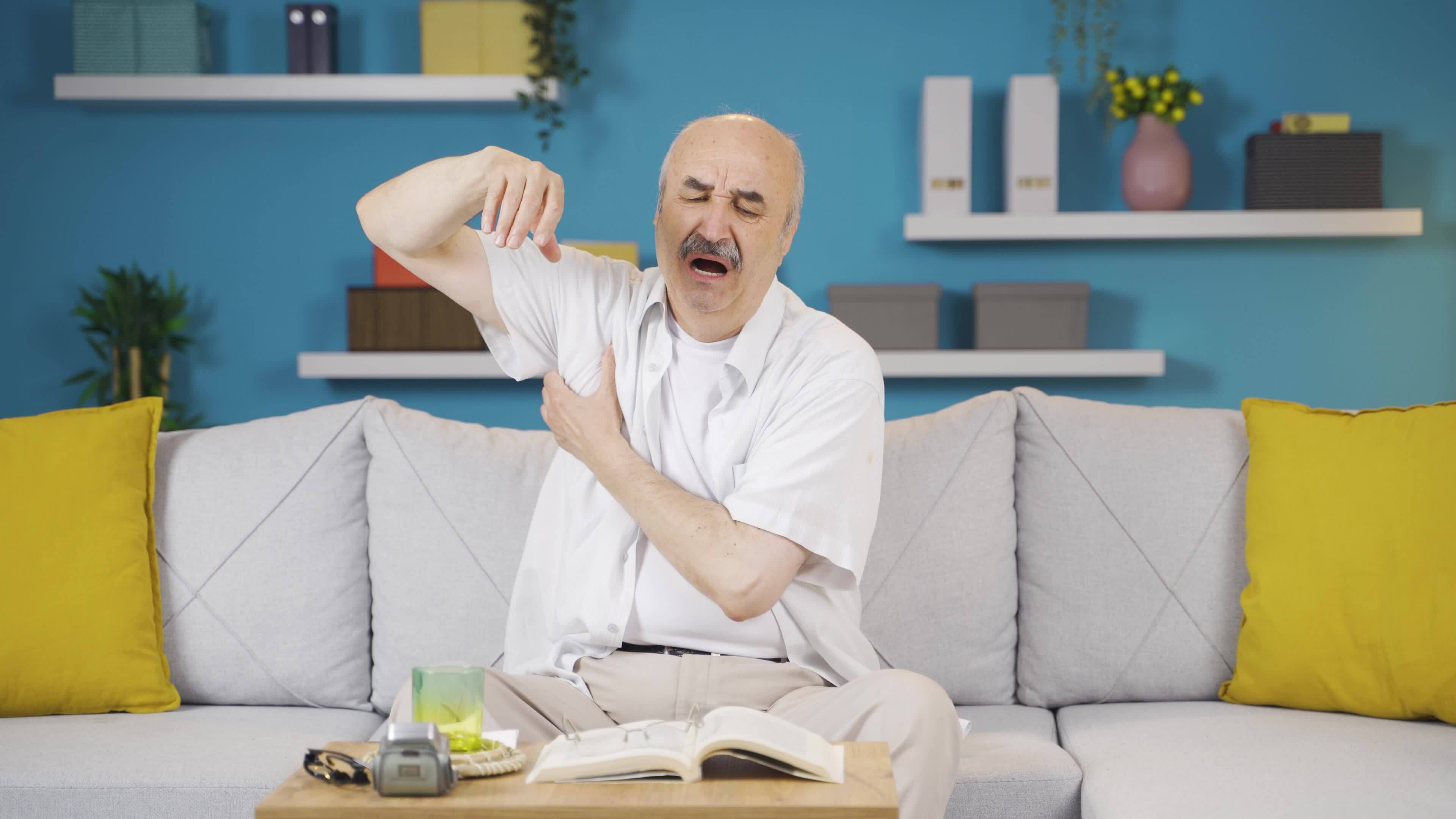 Man With Itchy Armpits Fungus Problem 33168866 Stock Video At Vecteezy