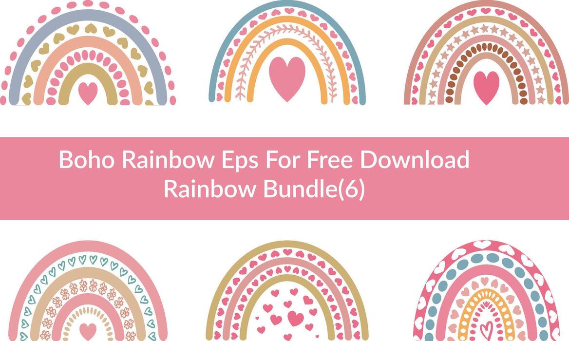 Boho Rainbow Vector Art, Icons, and Graphics for Free Download