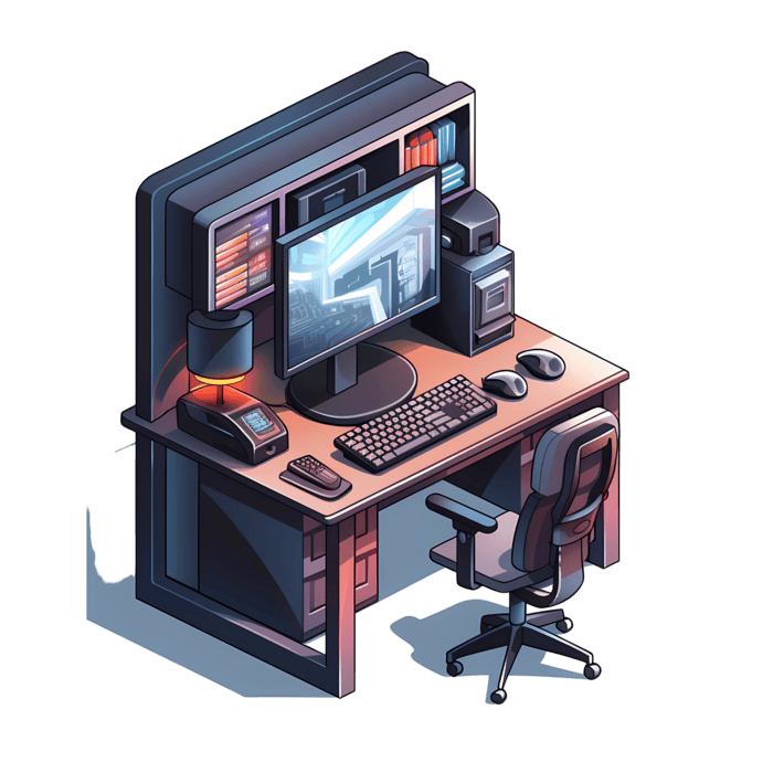 Isometric Computer PNGs for Free Download