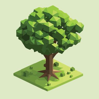 Isometric Tree Vector Art, Icons, and Graphics for Free Download