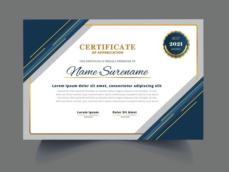 Computer Certificate Template Vector Art, Icons, and Graphics for Free ...