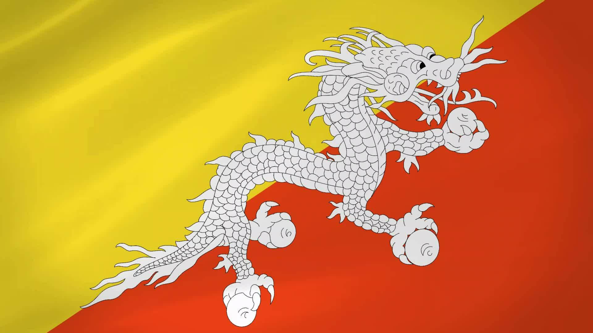 Bhutan Waving Flag Realistic Animation Video 33257261 Stock Video at ...