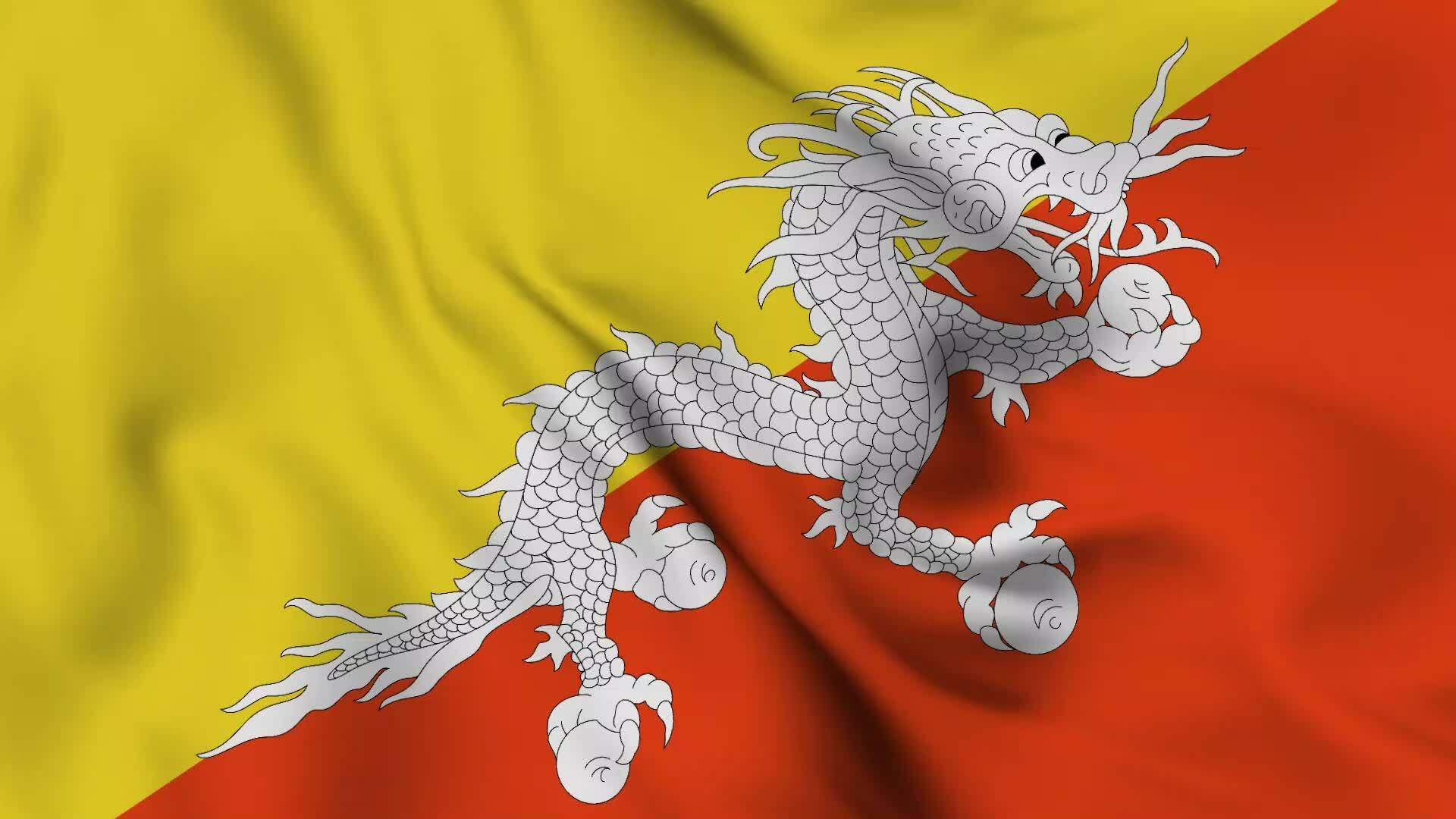 Bhutan Waving Flag Realistic Animation Video 33257274 Stock Video at ...