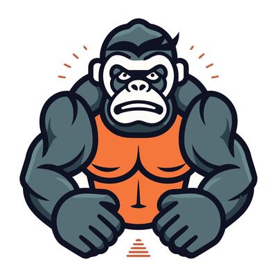 Gorilla Fitness Vector Art, Icons, and Graphics for Free Download