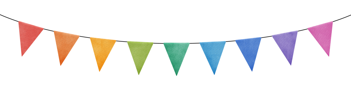 Banderines De Colores PNG para descargar gratis Banderines De Colores PNG para descargar gratis