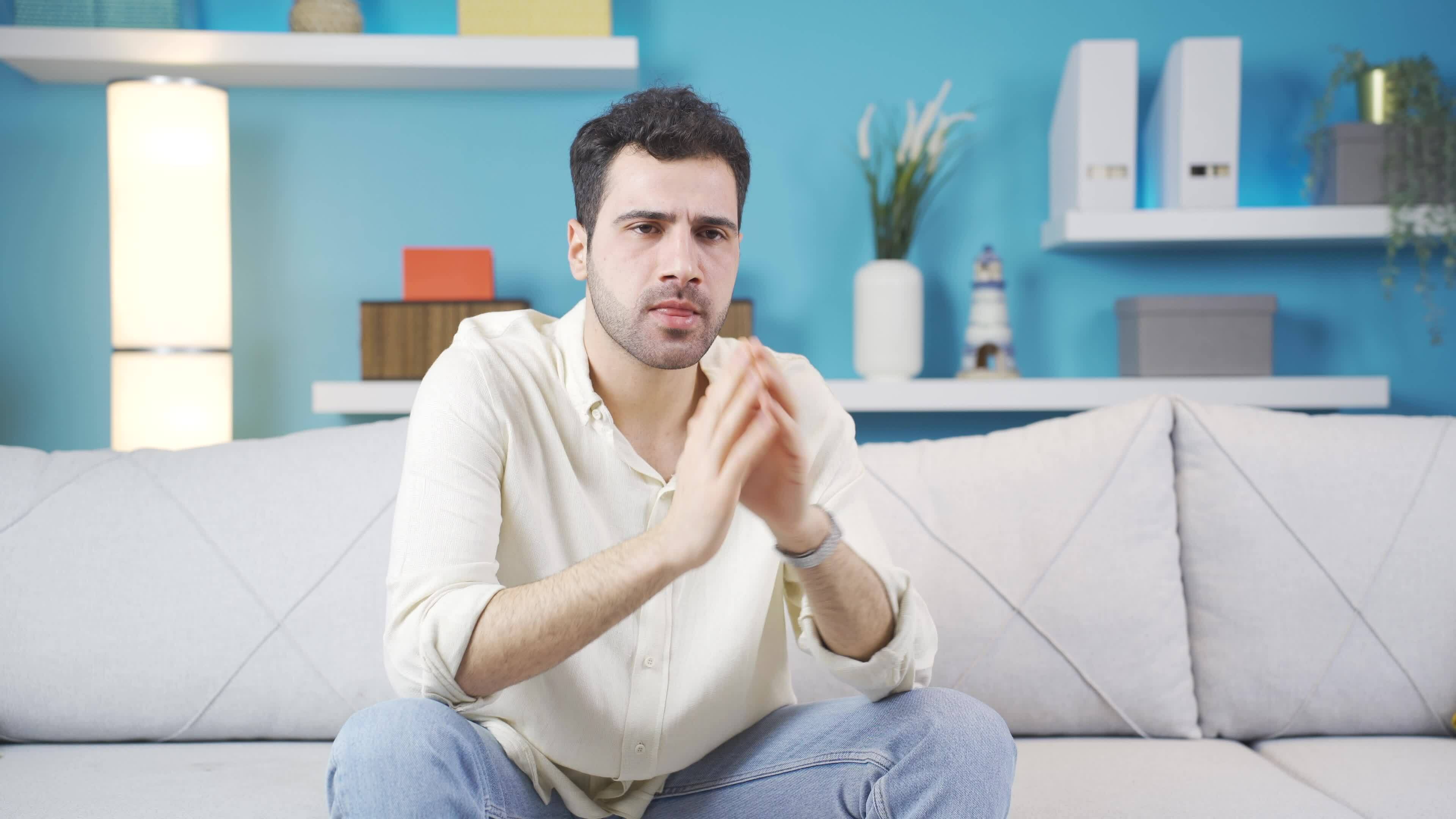 Young man with anxiety disorder in a thoughtful state. 33546737 Stock ...