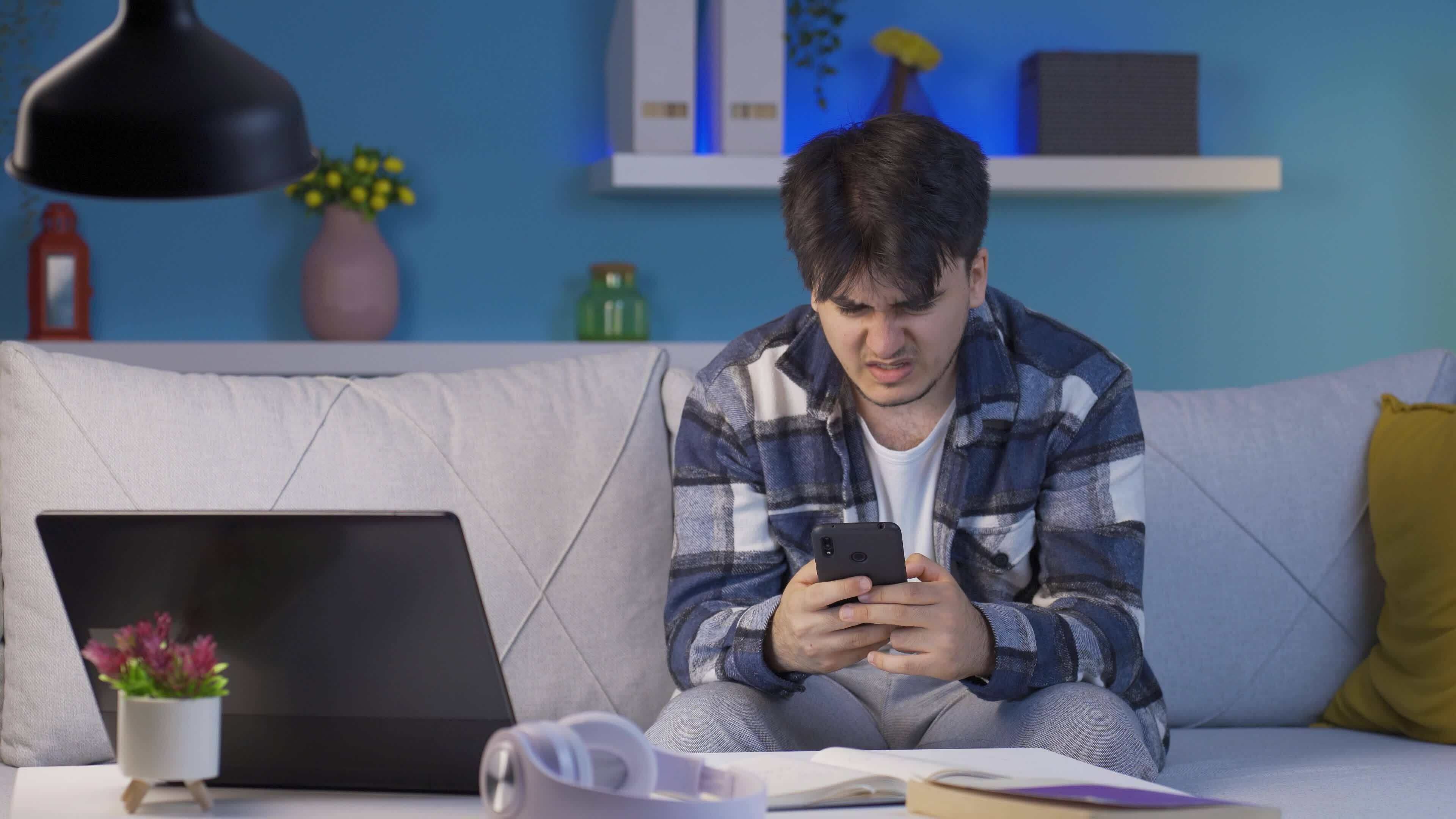 Abandoned man. Home alone and depressed at night. 33549198 Stock Video at Vecteezy