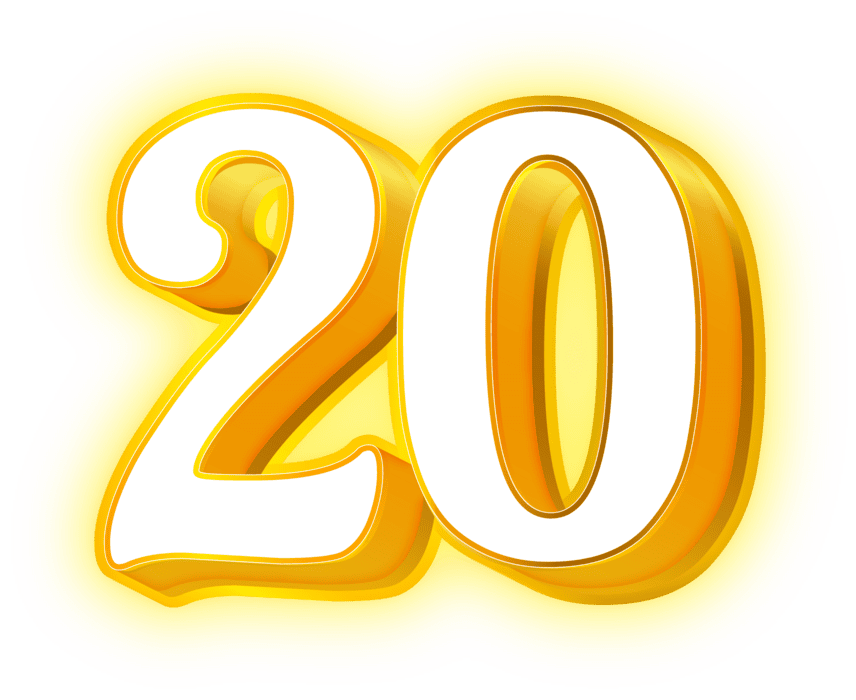 Number 20 PNGs for Free Download