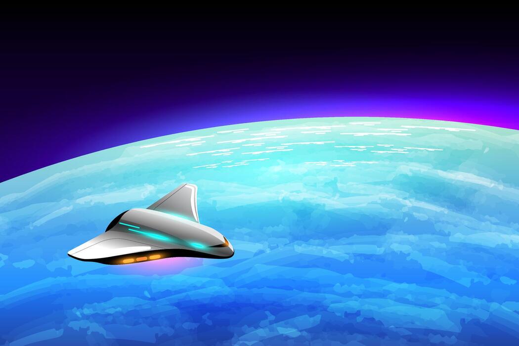 Realistic Spaceship Vector Art, Icons, and Graphics for Free Download