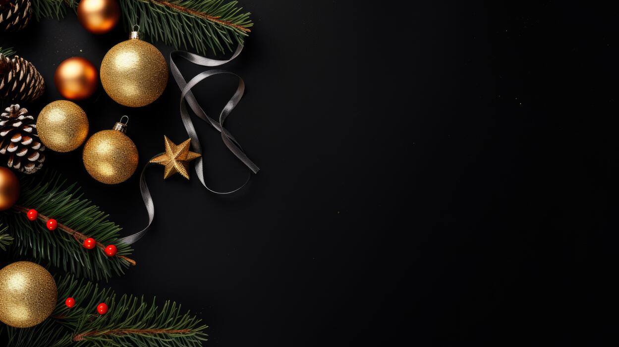 Black And Gold Christmas Background Stock Photos, Images and ...