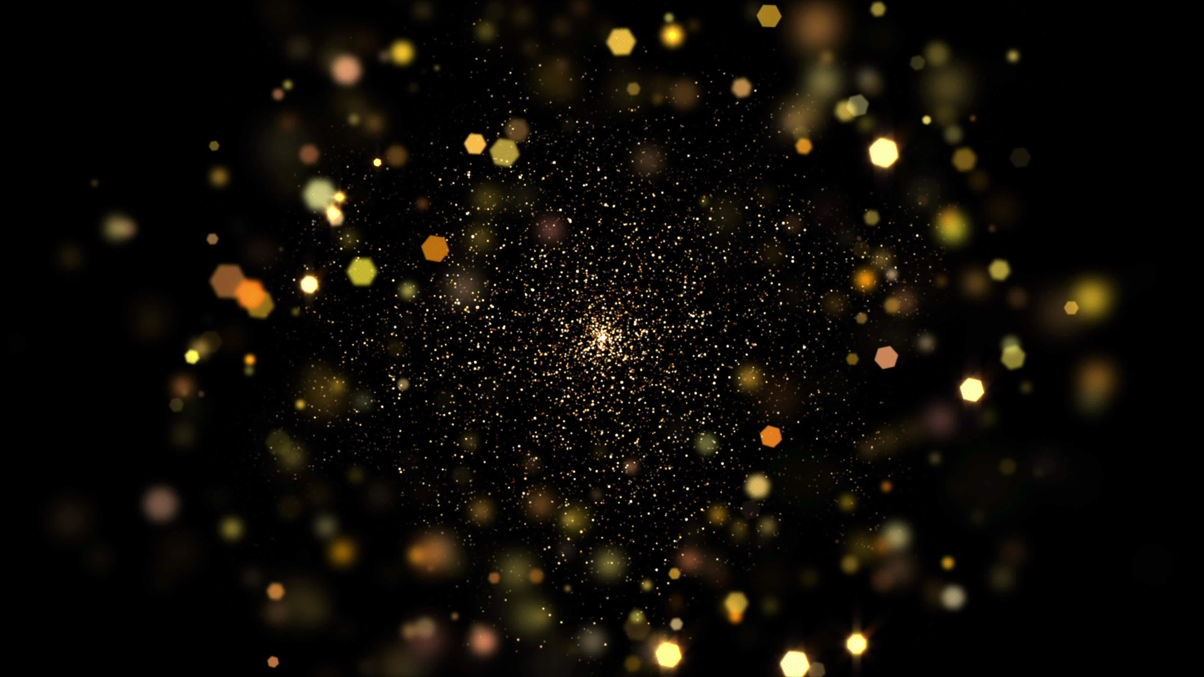 Bokeh shining spark Speed of Light Streaks particles. Shimmering Glittering Particles loop ...