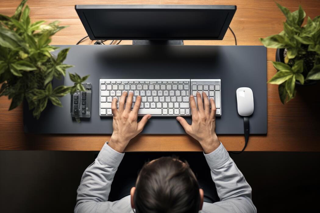 Person Using Computer Stock Photos, Images and Backgrounds for Free ...