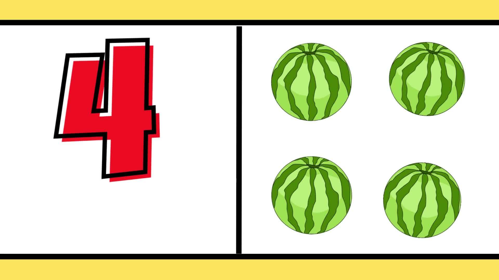 learn Number counting and fruits for kids rhymes preschool education ...