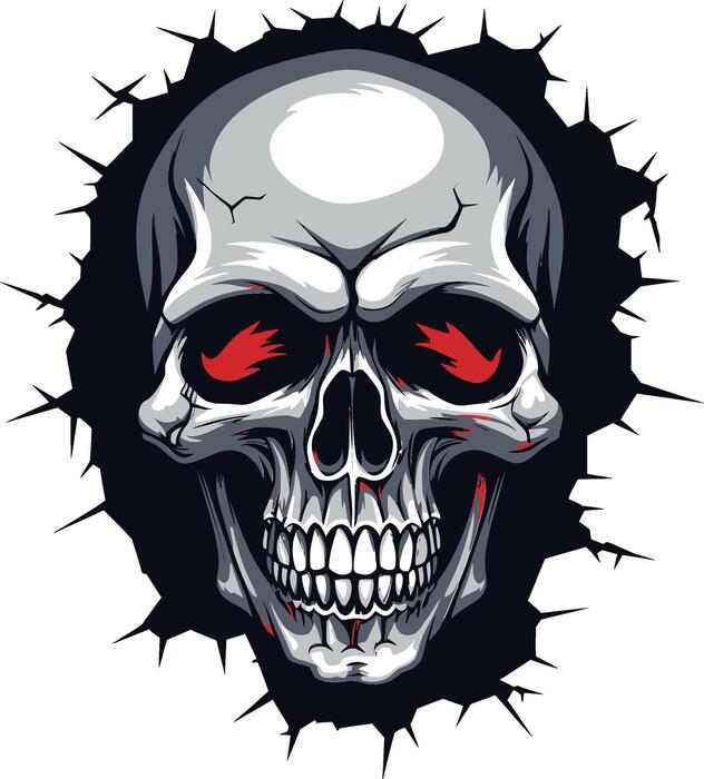 Evil Skull Vector Art, Icons, and Graphics for Free Download