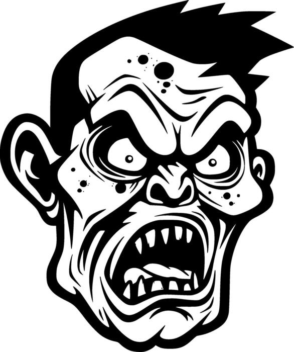Zombie Outline Vector Art, Icons, and Graphics for Free Download