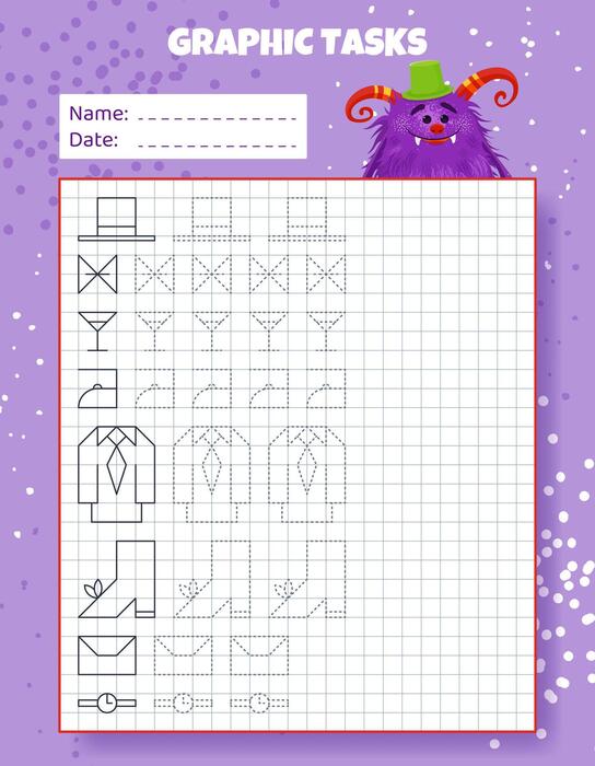 Symmetry Worksheet Vector Art, Icons, and Graphics for Free Download