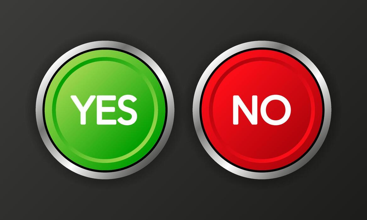 Yes No Button Vector Art, Icons, and Graphics for Free Download