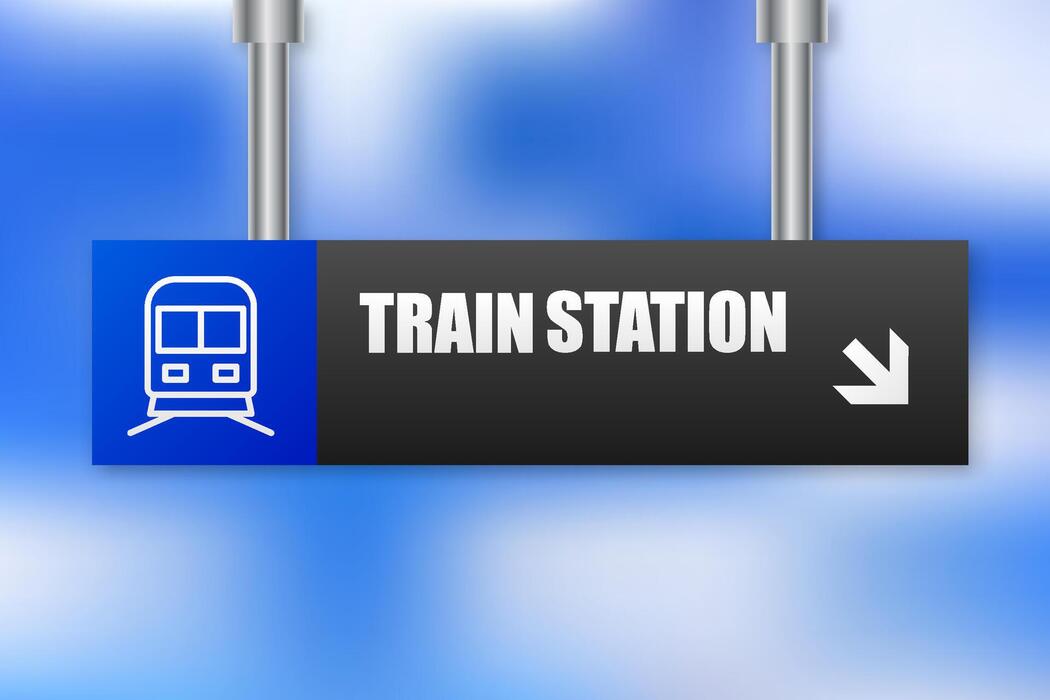 Train Platform Signage Vector Art, Icons, and Graphics for Free Download