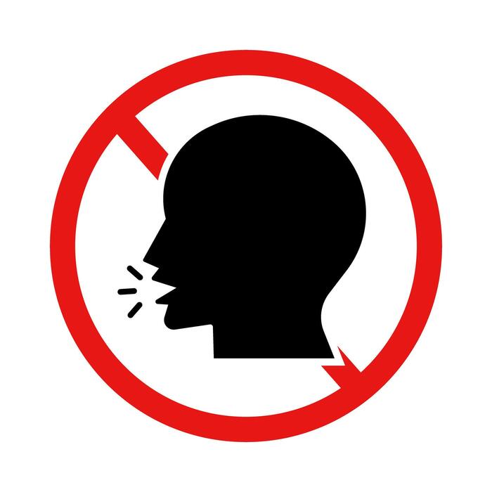 No Talking Sign Vector Art, Icons, and Graphics for Free Download