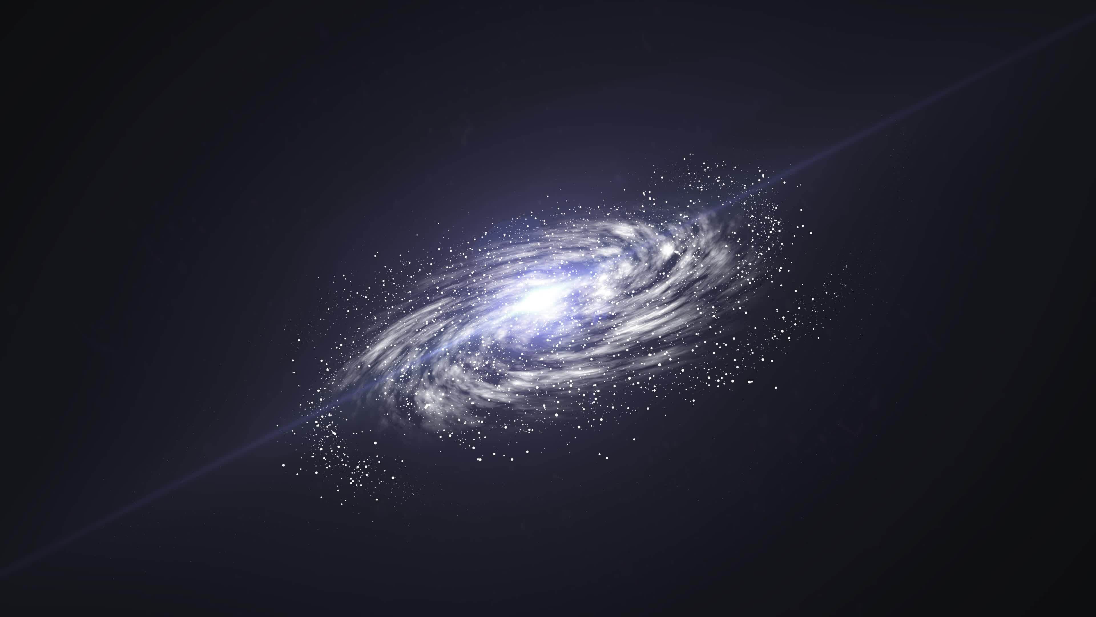 rotating galaxy animation Animated astronomical illustration of a galaxy with a nebula and stars ...