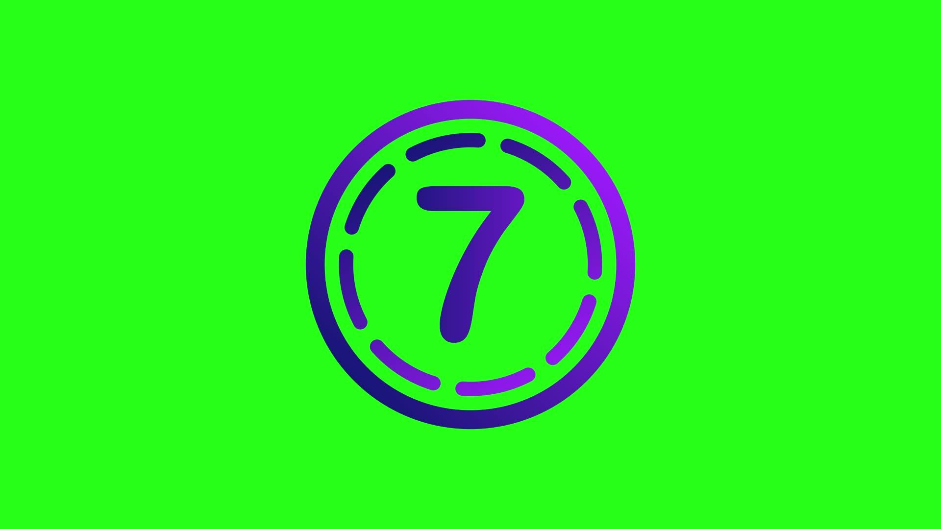 10 seconds countdown in circle timer animation green screen, simple ... 10 seconds countdown in circle timer animation green screen, simple ...