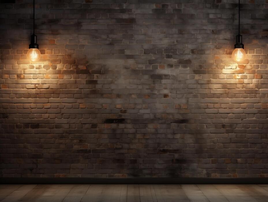 Brick Wall With Lights Stock Photos, Images and Backgrounds for Free ...