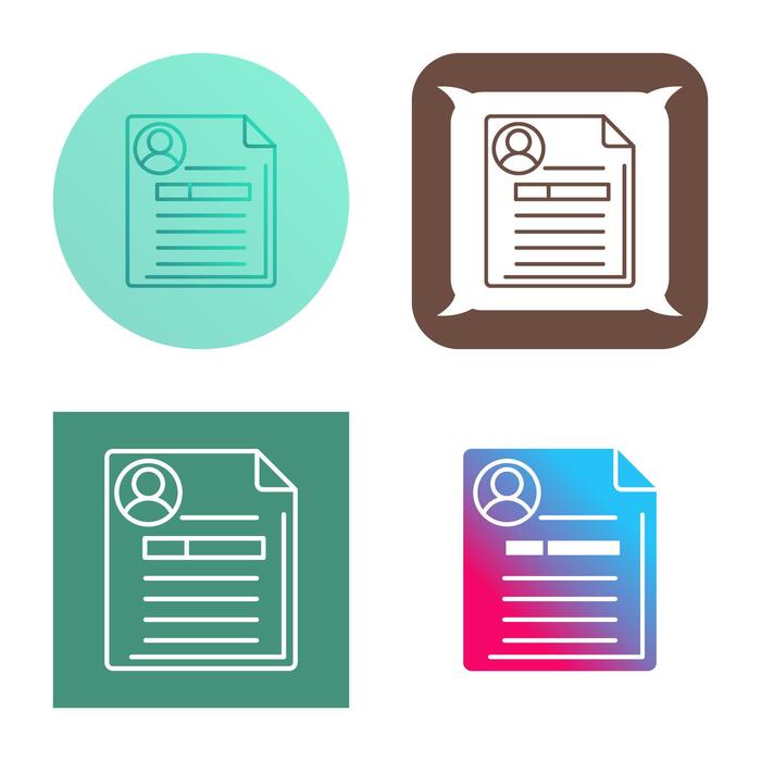 Resume Icons Linkedin Vector Art, Icons, and Graphics for Free Download