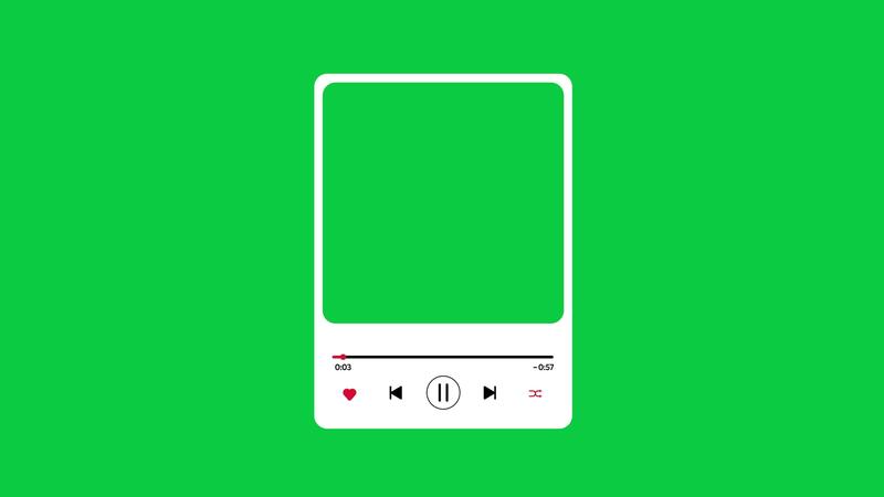 Music Player Display Animation Green Screen 4k 34552072 Stock Video at Vecteezy