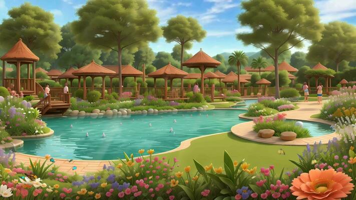 Animated Garden Stock Video Footage for Free Download