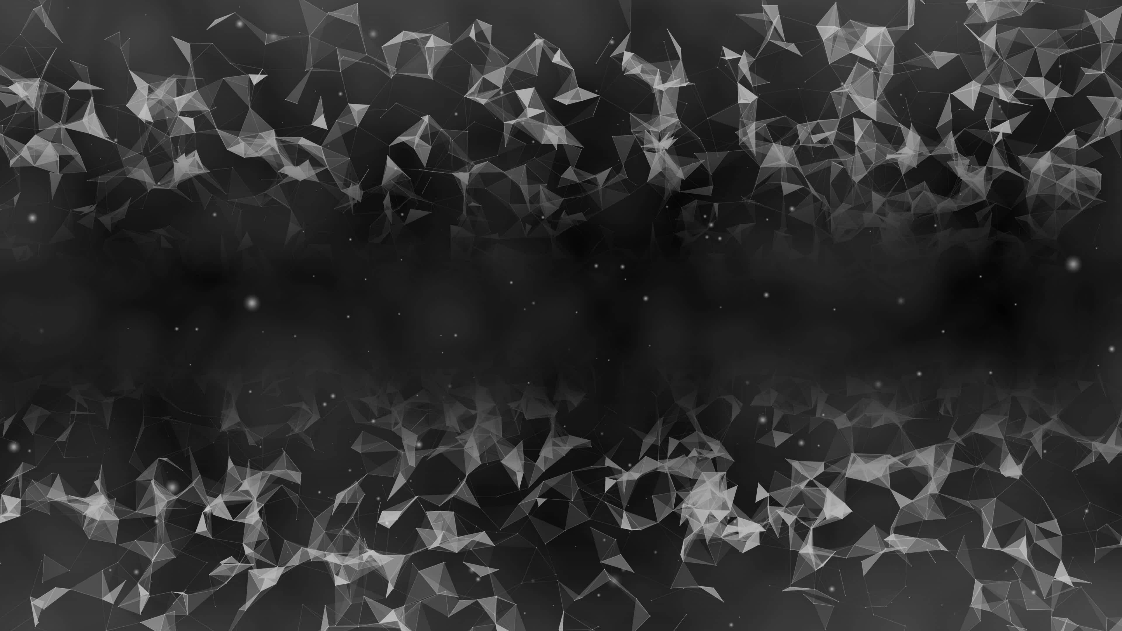 White And Black Plexus Abstract Digital Connection Moving Dots And Linestechnology Background