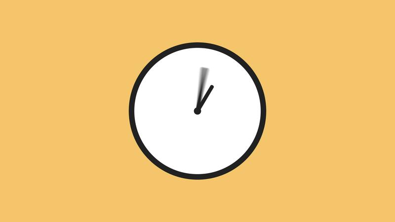 4k Animation of Clock with Moving Arrows. Stopwatch Animation. Timer ...
