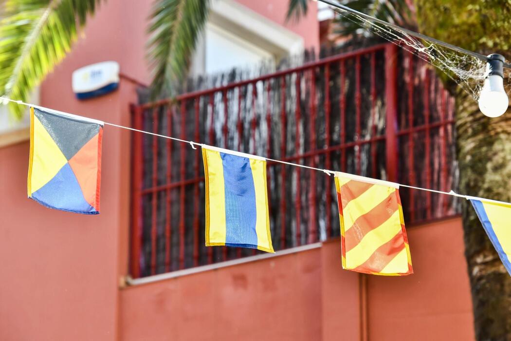 Flags On String Stock Photos, Images and Backgrounds for Free Download
