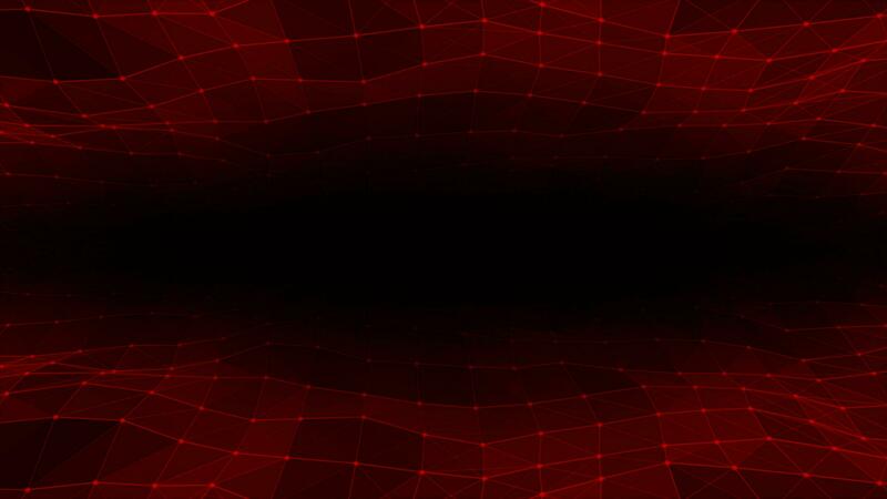 Abstract Hi Tech Lines And Dots Slowly Moving Futuristic Plexus Pattern On Black Background