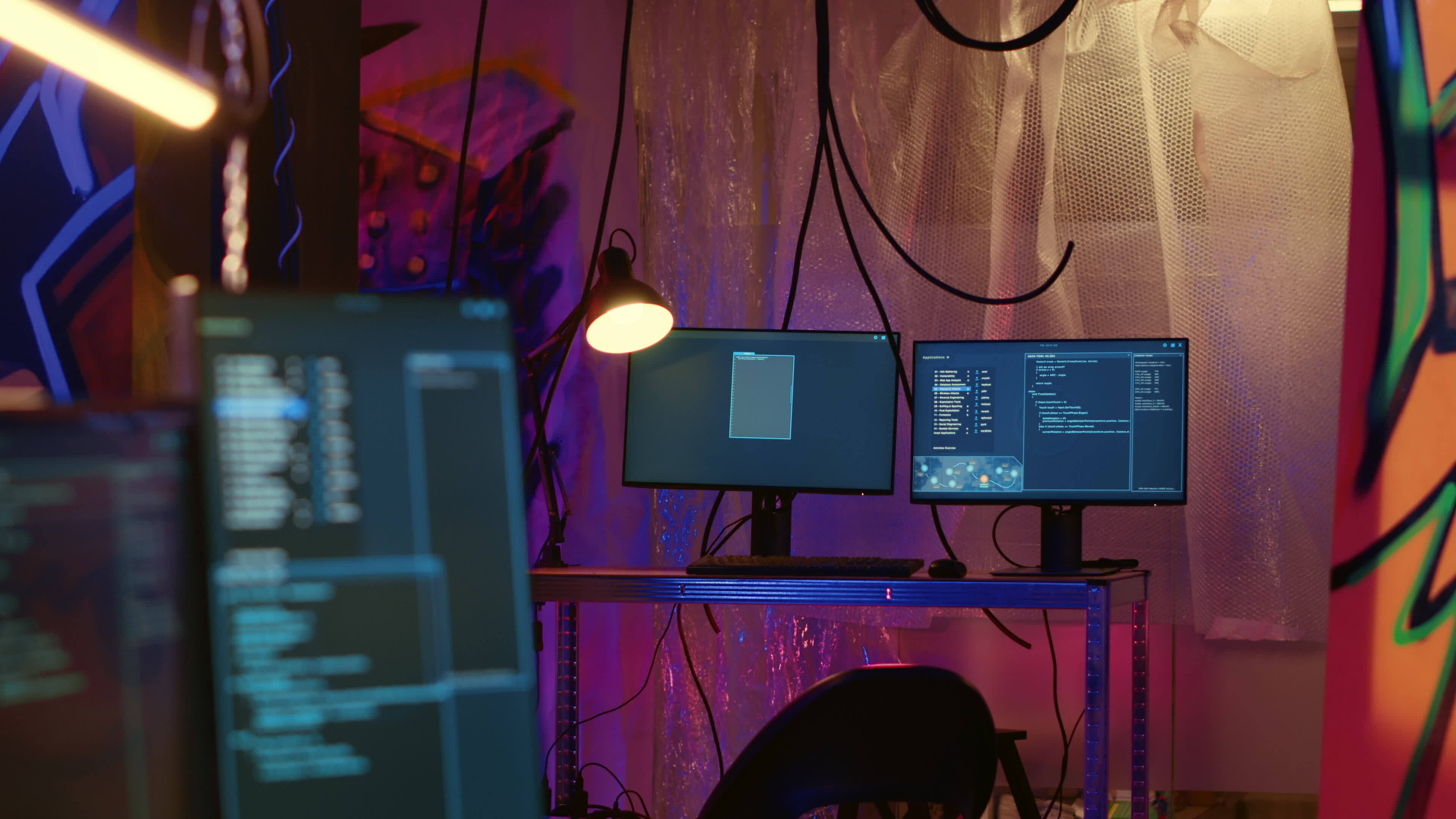software interfaz en computadora pantalla demostración programación código usado para haciendo ...
