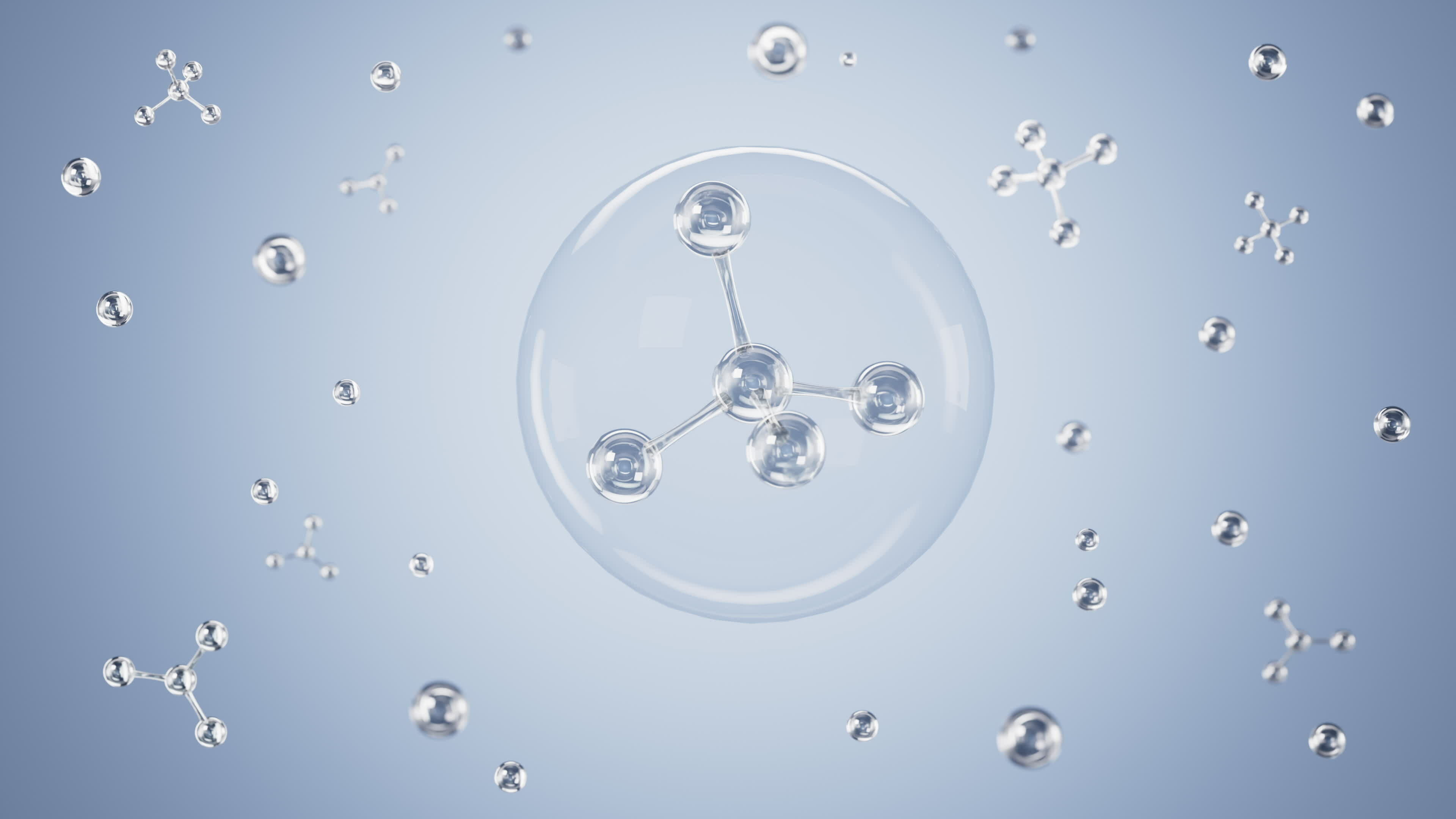 Floating Molecular Structure In The Grey Background 3d Rendering 34774342 Stock Video At Vecteezy