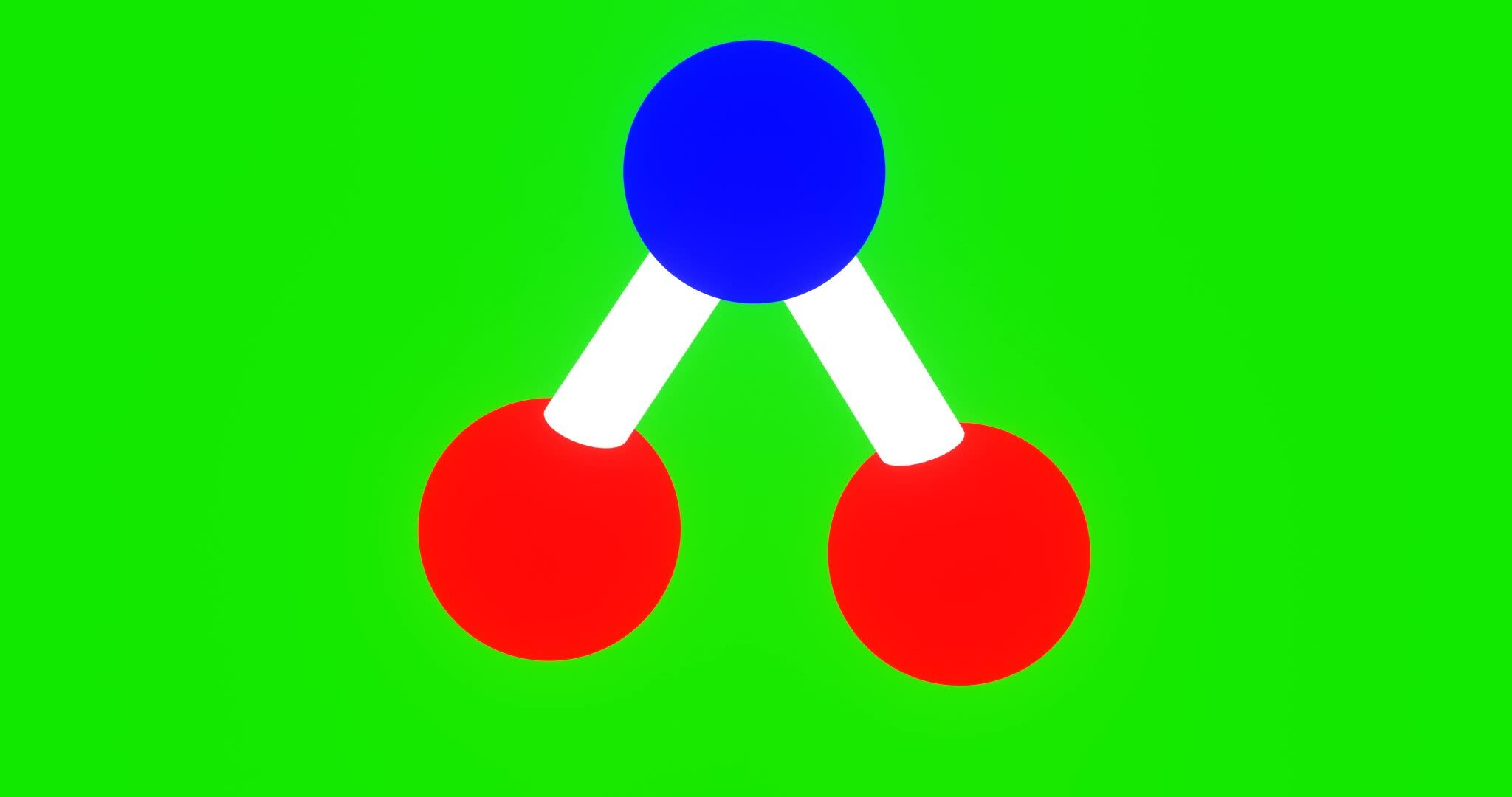 Simple Animation Of Molecule With Green Screen Rotation Animation Of Molecule V And Bent Shape