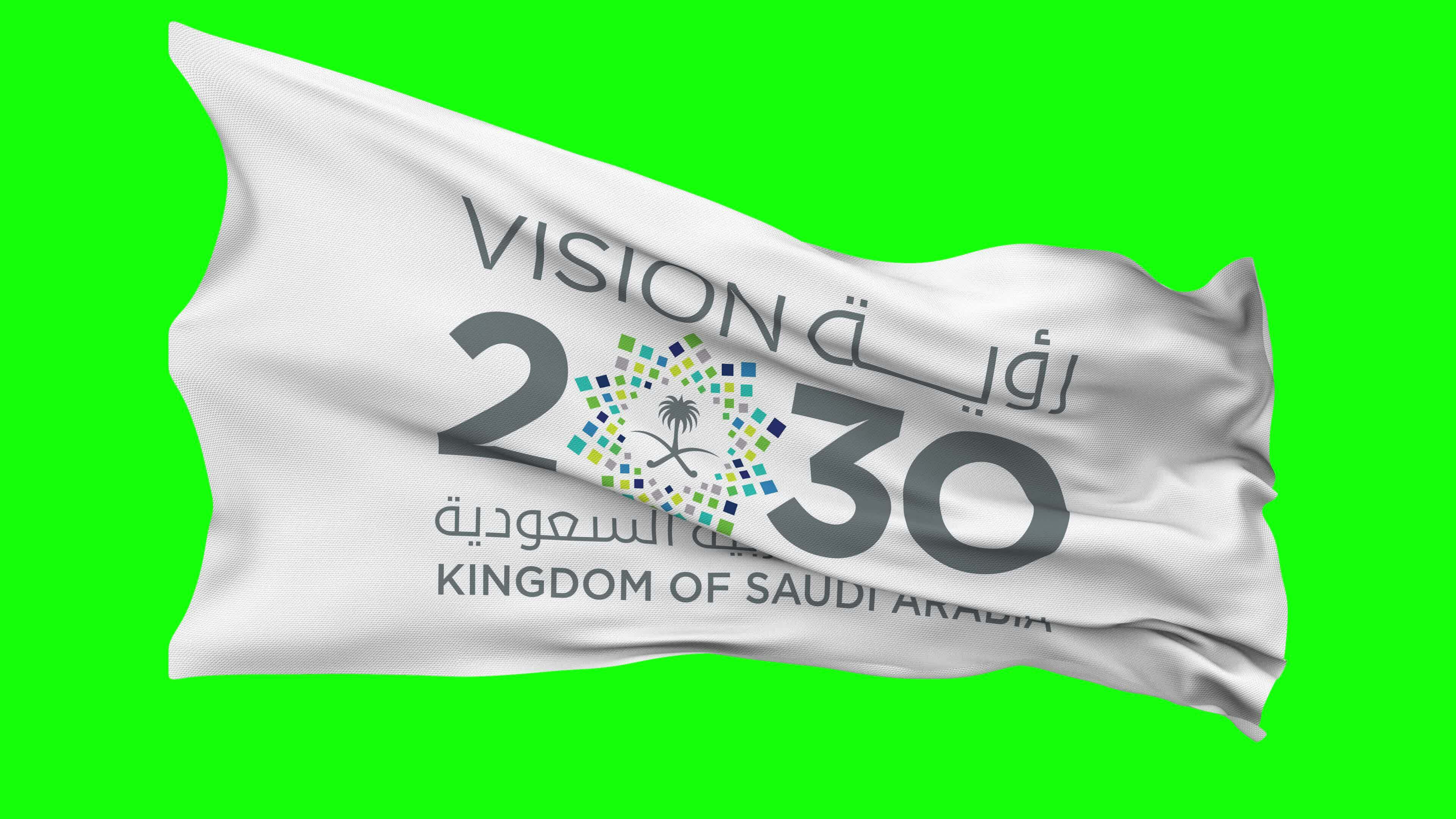 Saudi Vision 2030 Flag Waving Seamless Loop in Wind, Chroma Key Green ... Saudi Vision 2030 Flag Waving Seamless Loop in Wind, Chroma Key Green ...