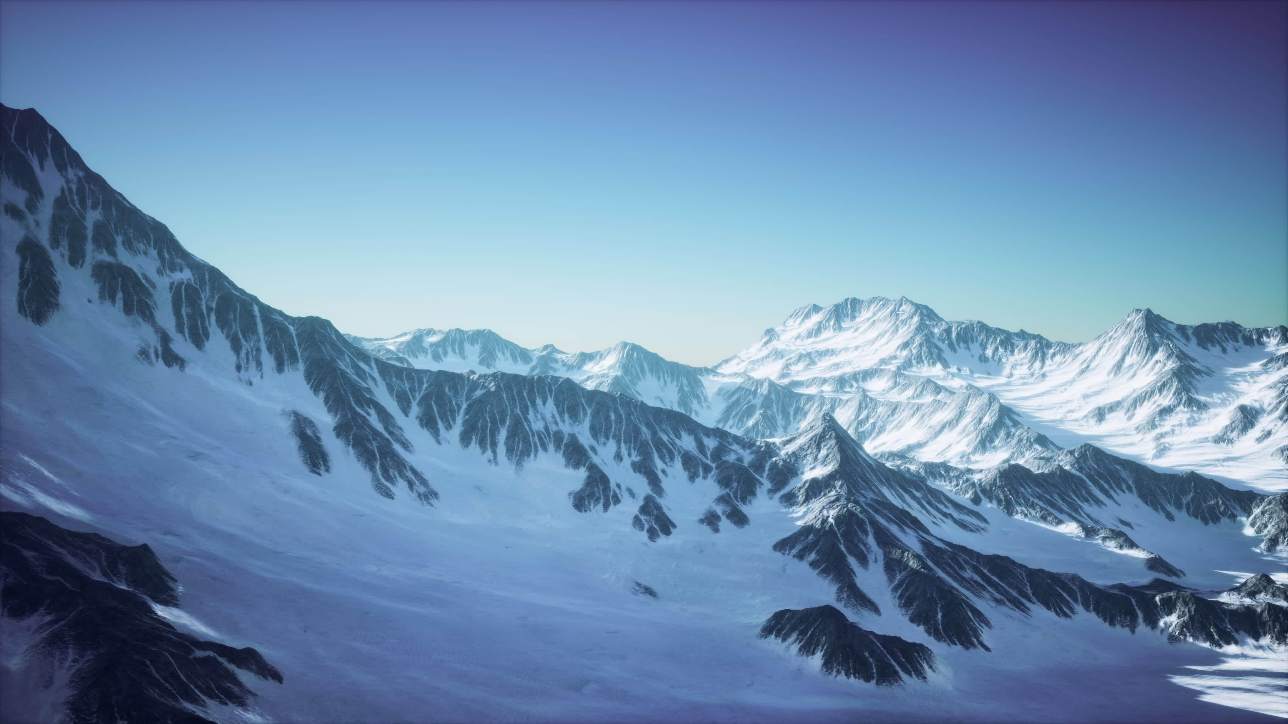 Snow covered beautiful mountain peaks 34803625 Stock Video at Vecteezy