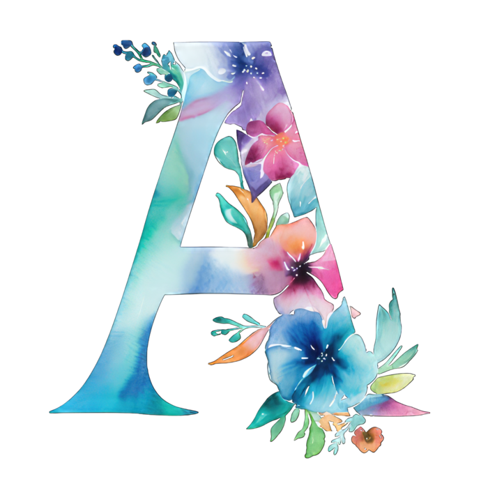 Watercolor Alphabet PNGs for Free Download