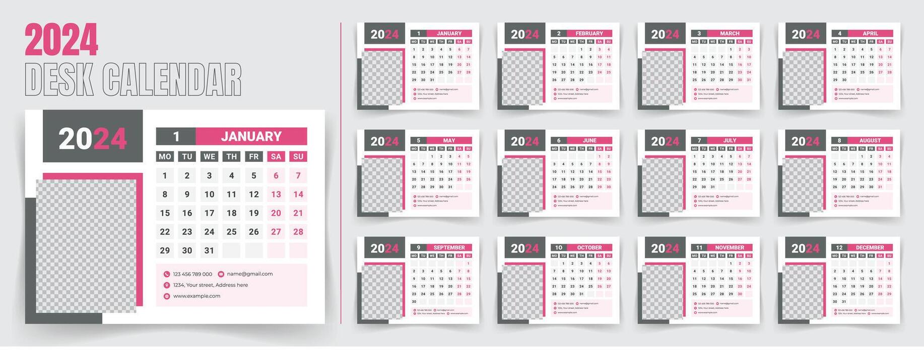 Calendar 2022 Pink Vector Art, Icons, and Graphics for Free Download