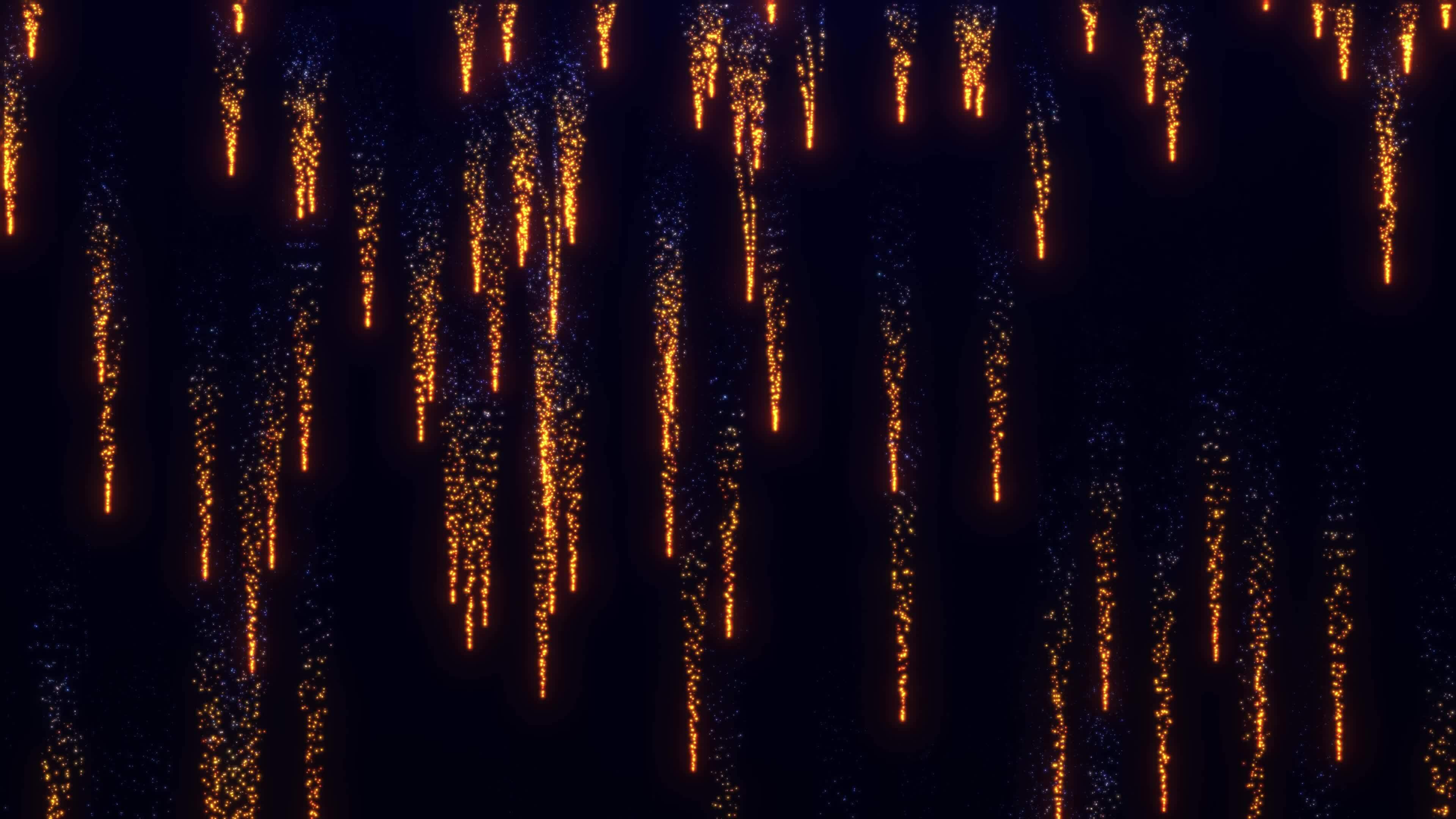 Meteor shower of bright particles, falling luminous particles. Rain of ... Meteor shower of bright particles, falling luminous particles. Rain of ...