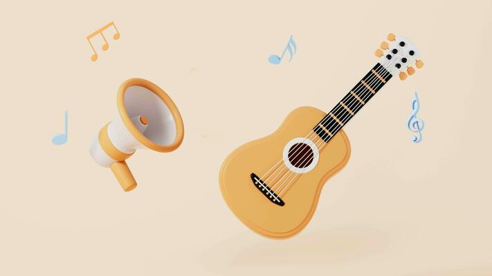 Musical Instruments Animation Stock Video Footage for Free Download