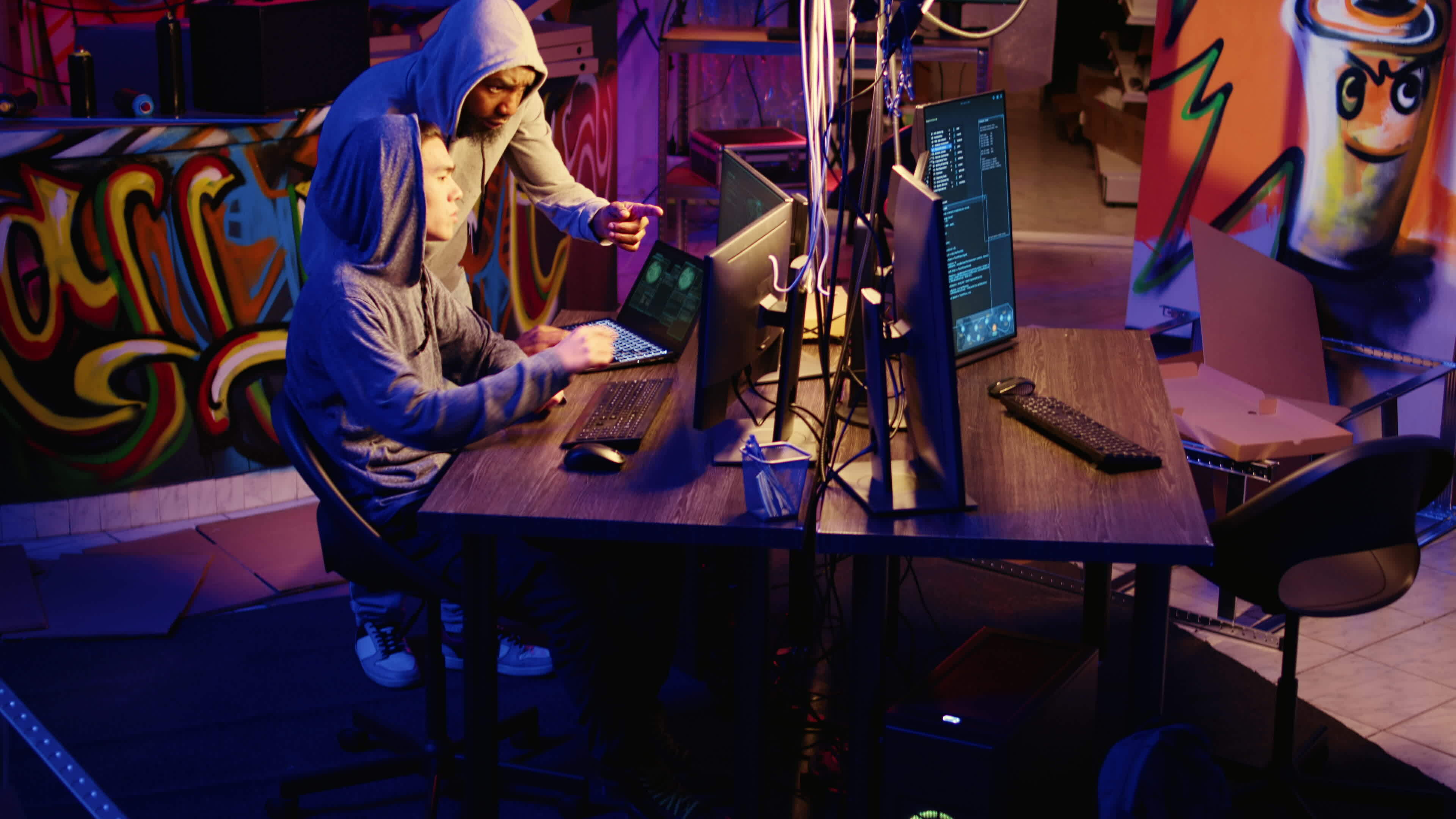 Hackers Discussing Plan On How To Use Network Vulnerabilities To Exploit Servers Trying To